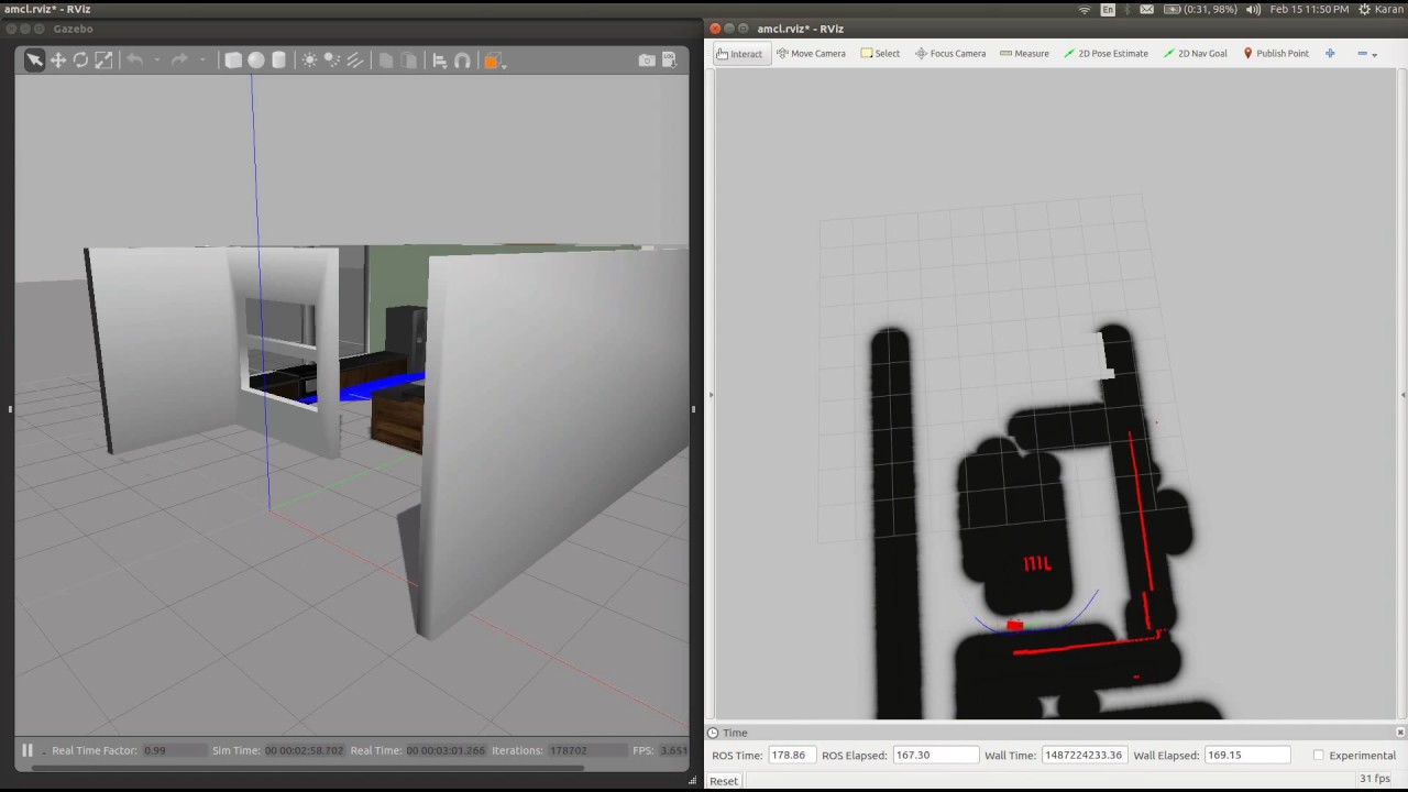 Callisto Rover Navigation using ROS Kinetic and AMCL Package - YouTube