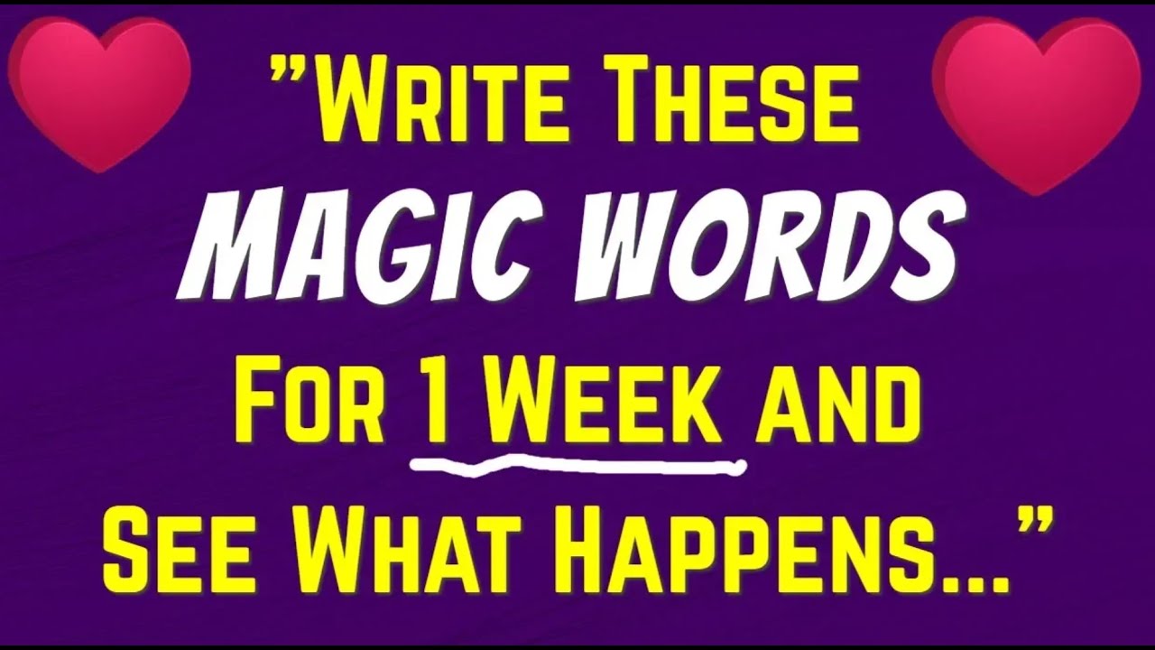💖 Just Write These **MAGIC WORDS** And "They" Will LOVE You! - YouTube