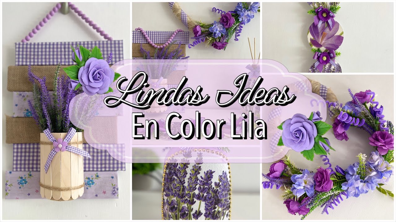 Bellas Manualidades en color Lila para Decorar tu hogar ♻️ / Ideas ...