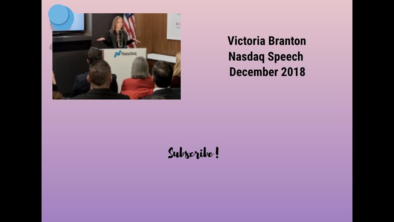 Victoria Branton Speaking at Nasdaq - YouTube