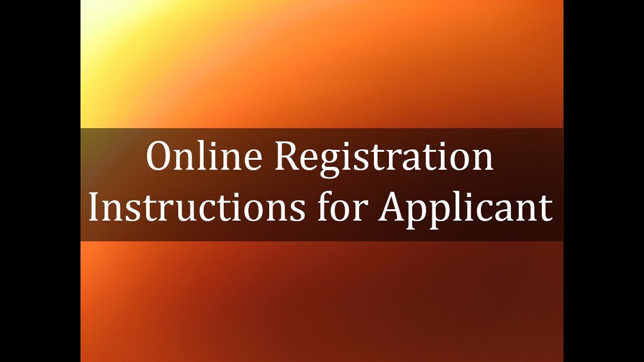 Instruction and Demo for Filling of Online Application form for ...
