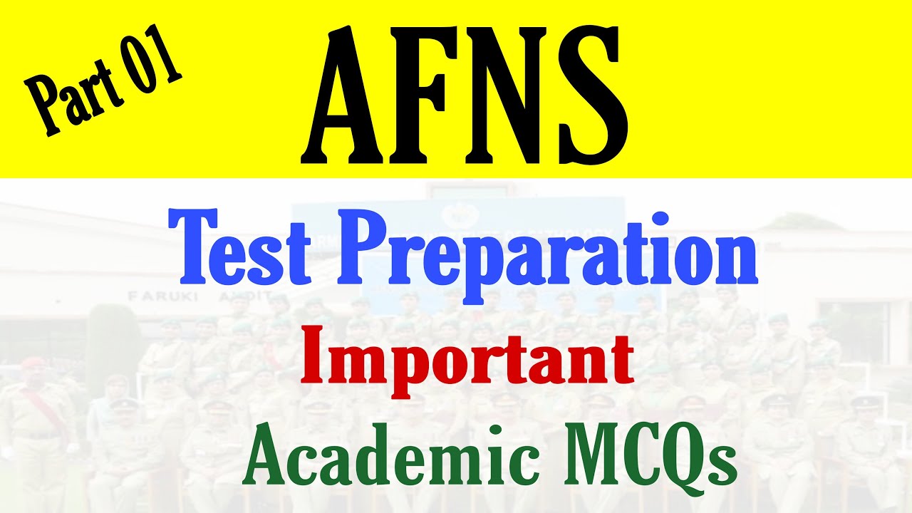 AFNS Important Academic Test Questions | AFNS Test Preparation 2023 ...