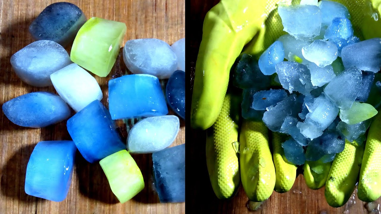 Ice Cubes Playing | Ice Cutting ASMR | Sound ASMR | Ice Cutting ASMR ...