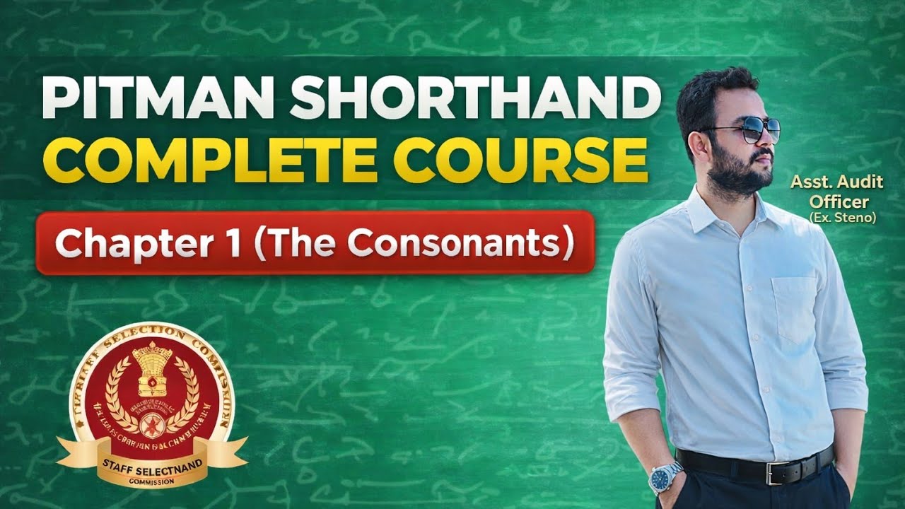 Pitman english shorthand - Chapter - 1 ( The Consonants) - YouTube