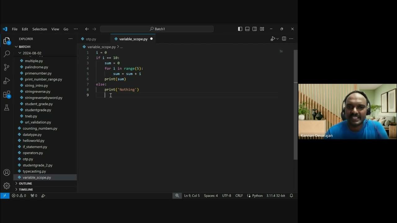 Python - variable scope (in Tamil) - YouTube