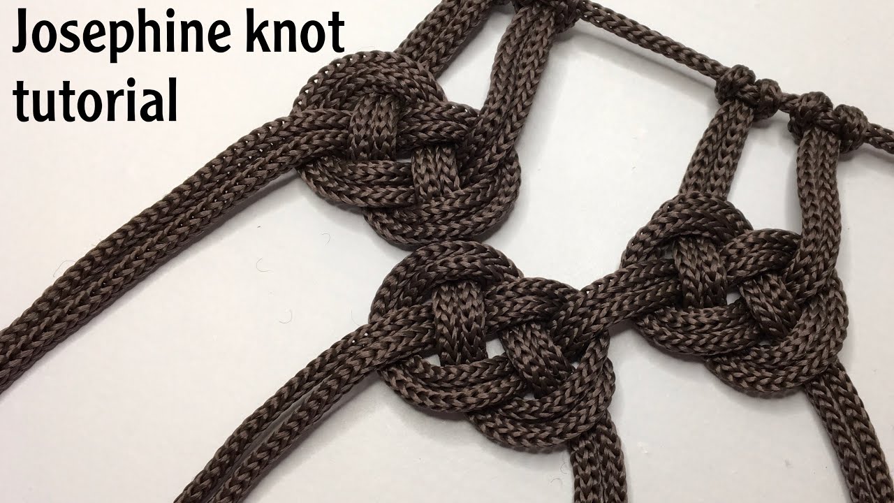 Quick and easy Josephine macrame knot tutorial - YouTube