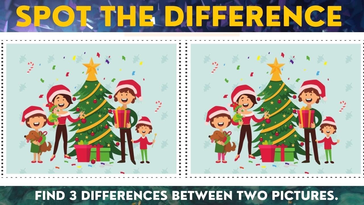 Find the difference Christmas picture | Differences Between 2 Pictures ...