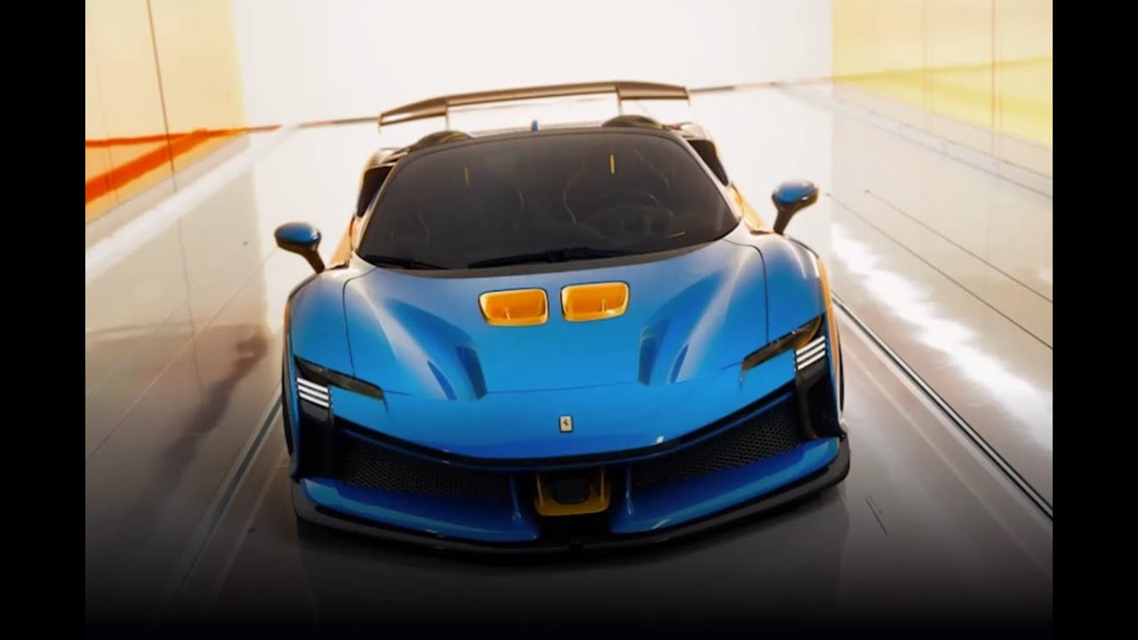 Blue SF 90 XX Spider new FERRARI - YouTube