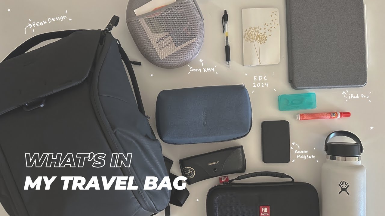 What's in my Travel Backpack / Tech & Travel Essentials 2024 - YouTube