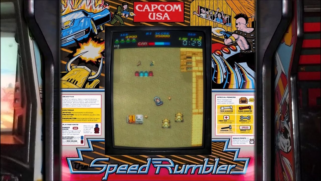 Speed Rumbler - Realistic Arcade Bezels for Mame - YouTube