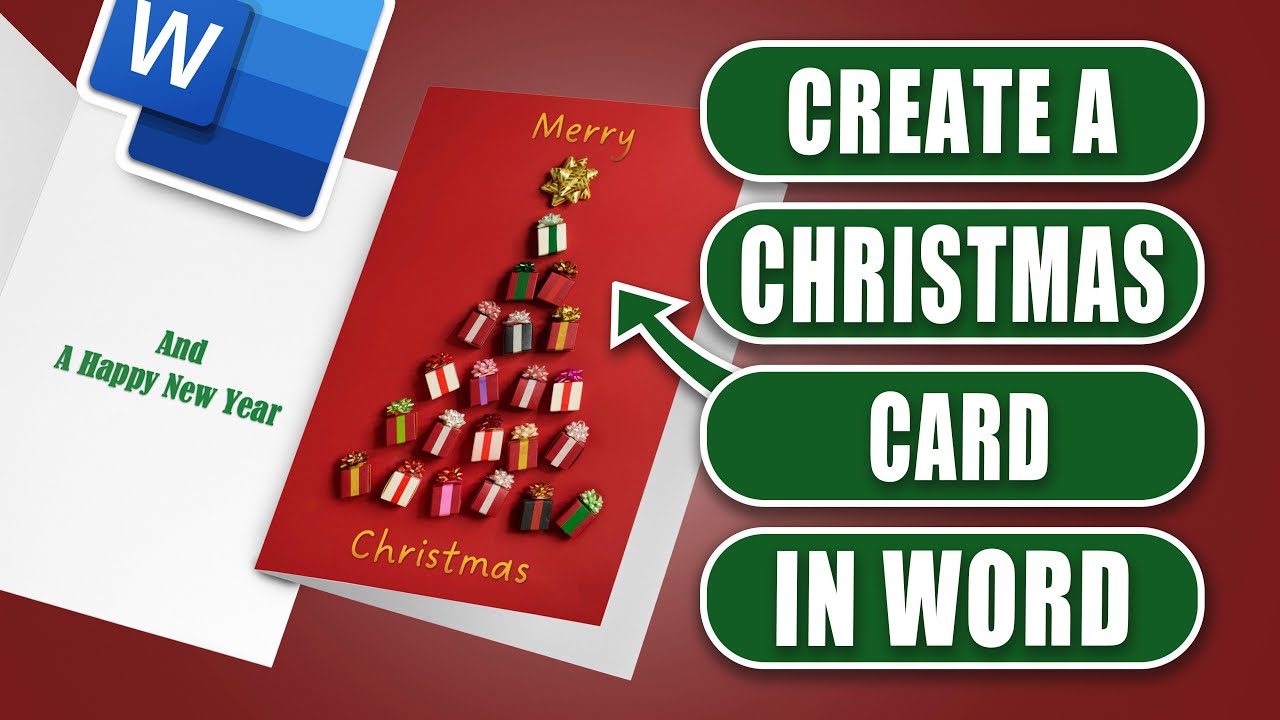 How to Create a Beautiful Christmas Card in Microsoft Word | Easy Step ...