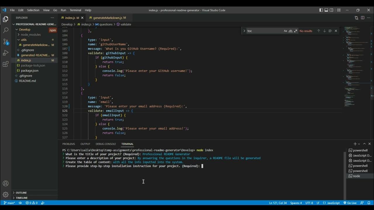 Node.js Challenge: Professional README Generator - YouTube
