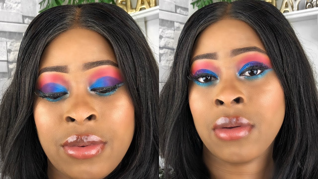 ANOTHER COLORFUL CUT CREASE MAKEUP TUTORIAL - YouTube