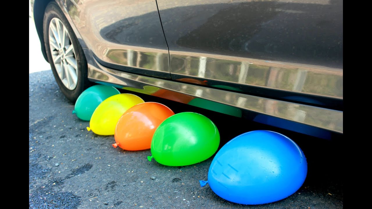 Water Balloons vs car - YouTube