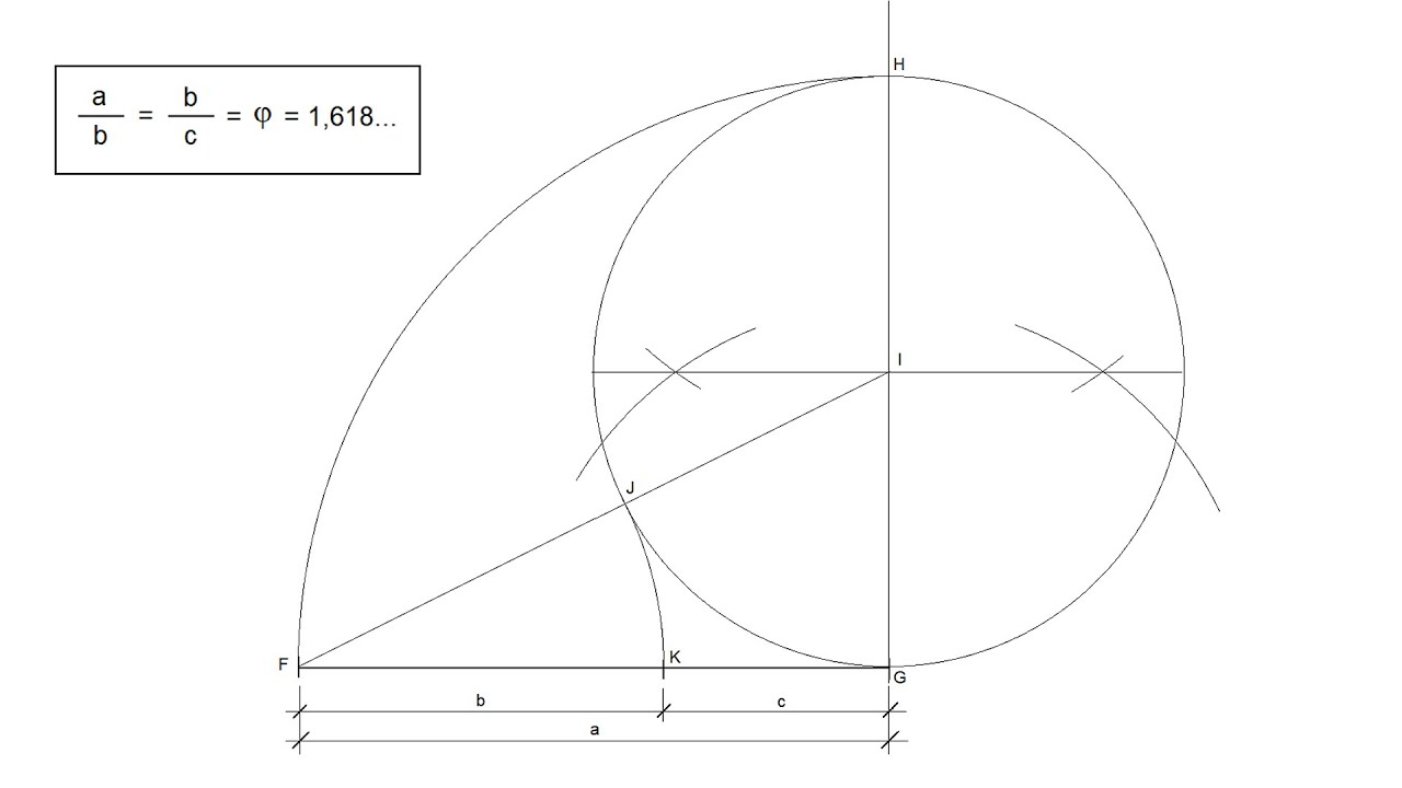Sección Áurea de un segmento dado - YouTube