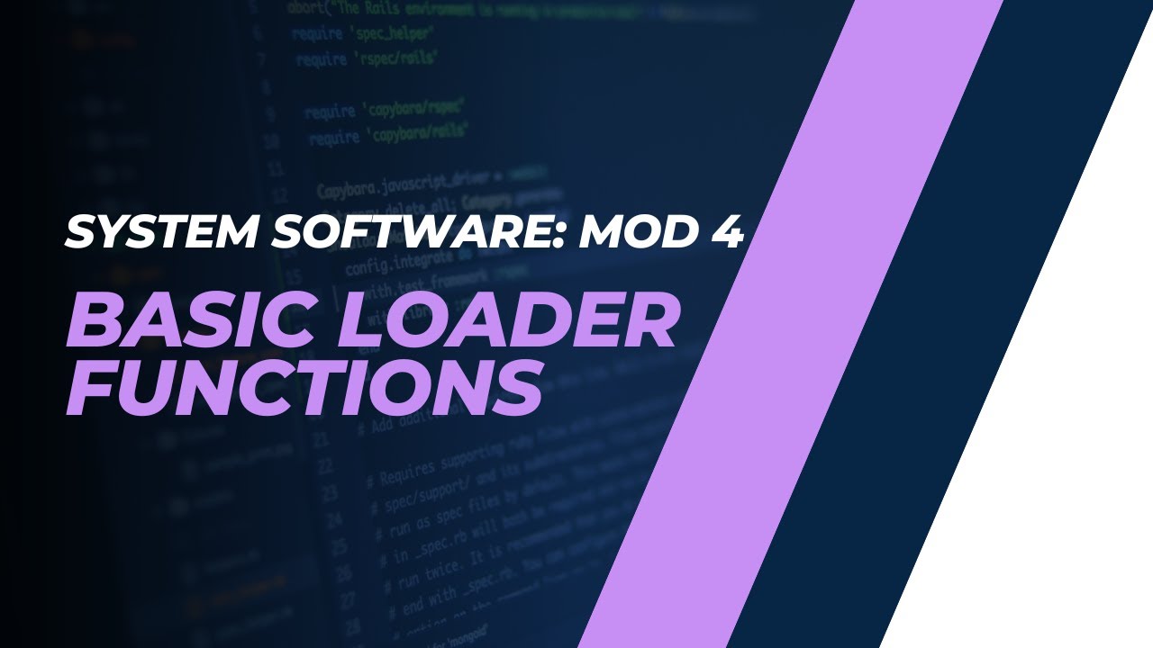 Basic Loader Functions Cst305 Ss Module 4 Ktu Anna Thomas Sjcet Youtube