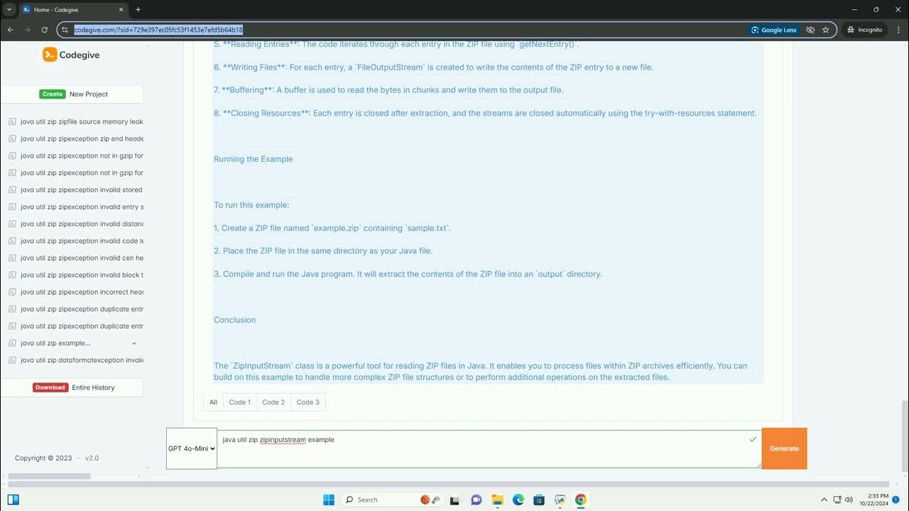 java util zip zipinputstream example - YouTube