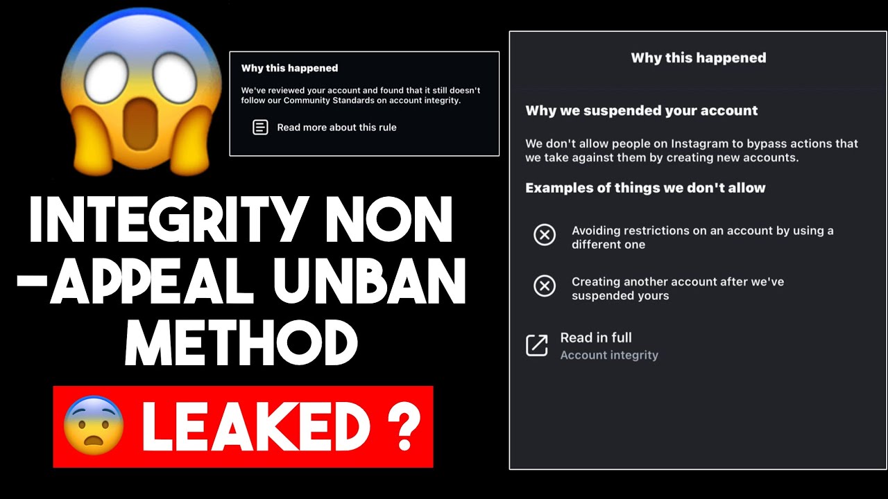 INSTAGRAM INTEGRITY (NON-APPEAL) UNBAN METHOD | TEAM OLDS - YouTube