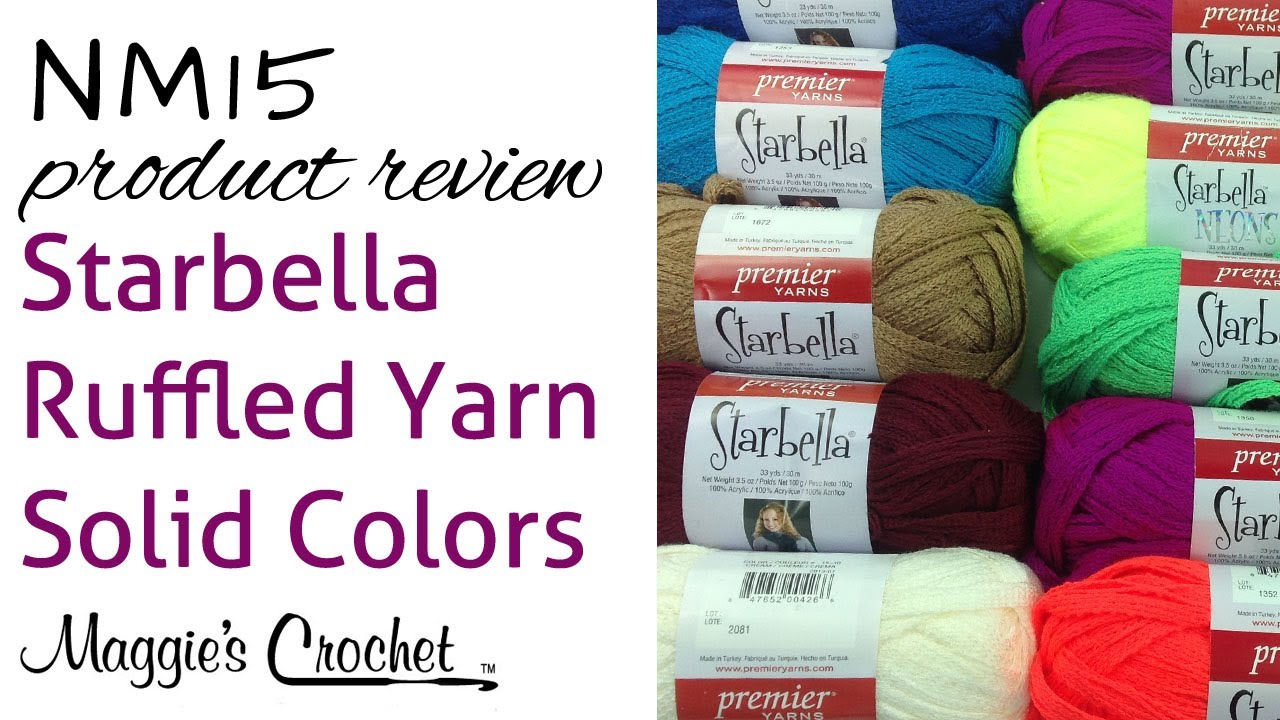 Starbella Ruffled Yarn Solid Colors Product Review - YouTube