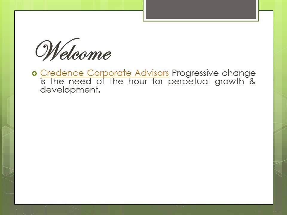 What is Credence Independent Corporate Advisors - YouTube