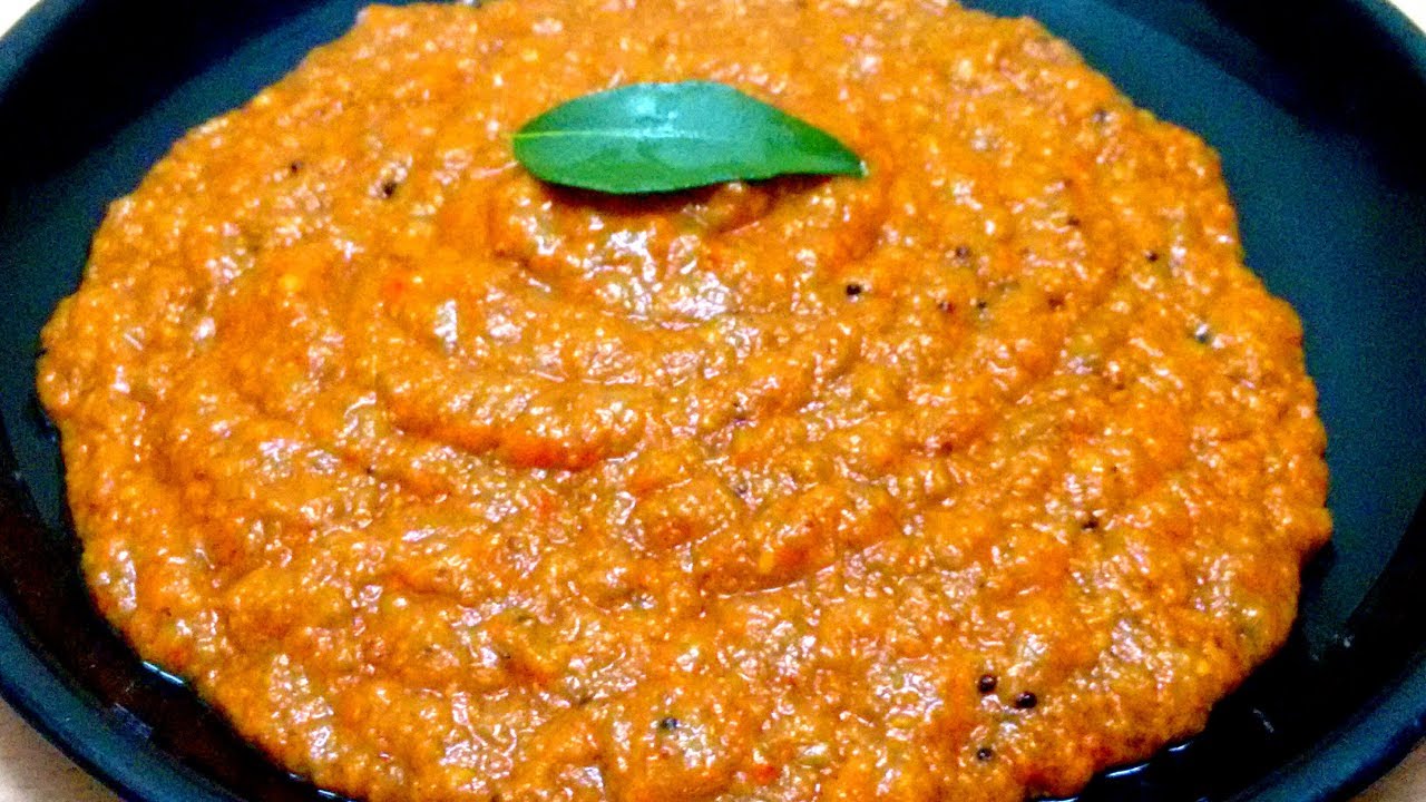 Simple Brinjal Chutney | Baingan chutney | Brinjal kosthu ( for idly ...