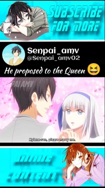 He proposed to the Queen 😆 #anime #animeedits #animeamv - YouTube