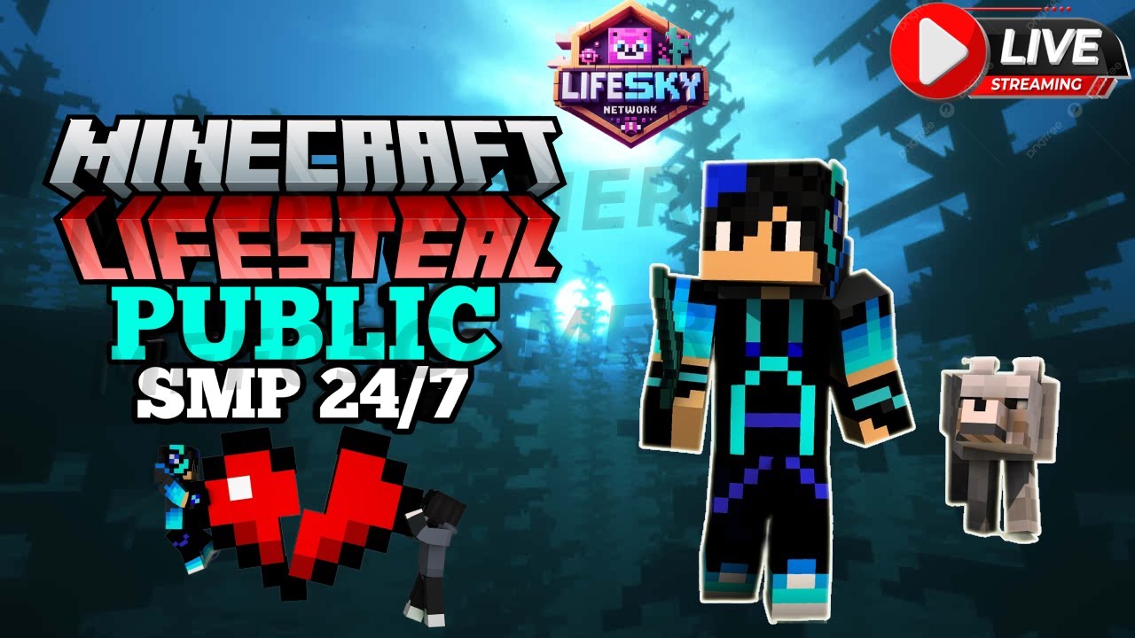 Join My LIFESKY Public SMP | MINECRAFT LIVE STREAM JAVA-PE | 24/7 SMP JOIN NOW! HINDI - YouTube