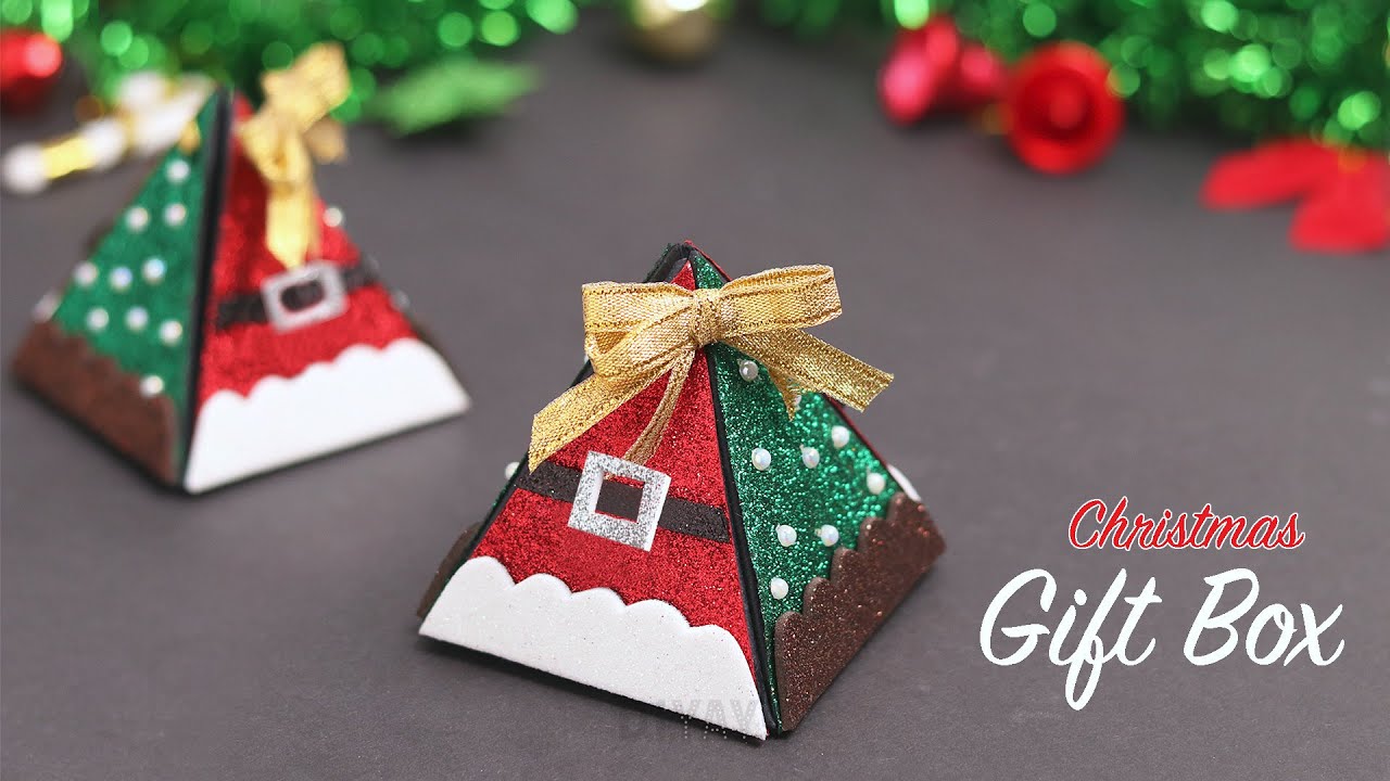 DIY Christmas Gift Box | Gift Ideas | Christmas Tree | Triangular Gift ...