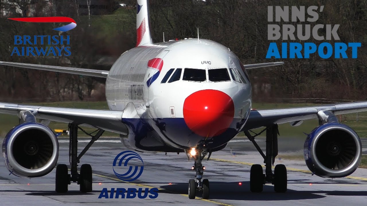 Red Nose British Airways A320 at Innsbruck Airport G-EUCC - YouTube