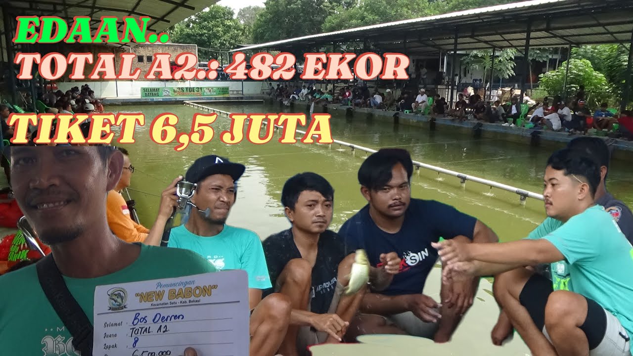 LOMBA MANCING BERSAMA TEAM RD FISHING JUARA TOTAL A2 DI TIKET 6,5 JUTA (PART 3) NEW BABON - YouTube