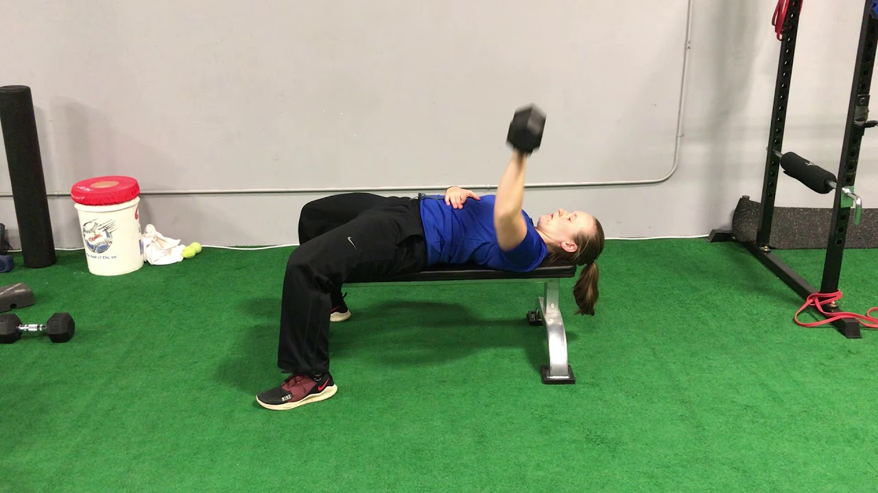 Single Arm DB Bench Press - YouTube