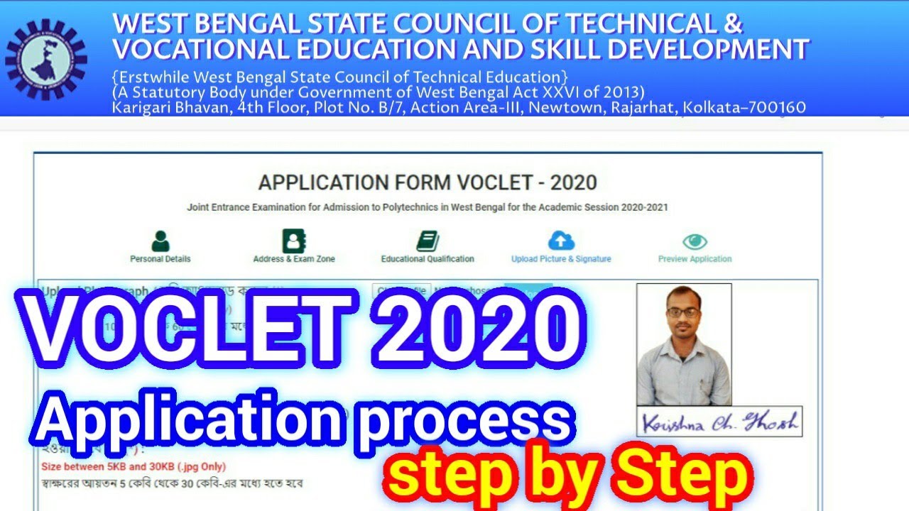 Voclet 2020 application process step by step - YouTube