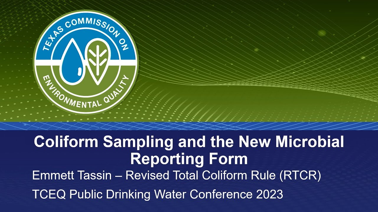 31 Coliform Sampling and the New Microbial Reporting Form - YouTube