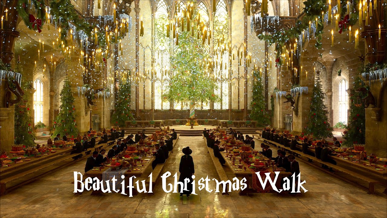 Beautiful Christmas Walk in Hogwarts and Hogsmeade | Hogwarts Legacy ...