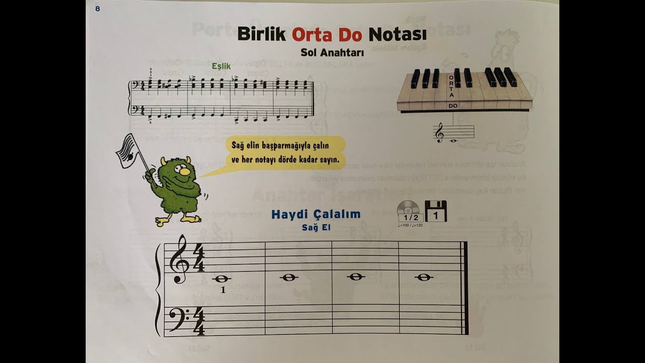 Page 8 Let's play with Right Hand JOHN THOMPSON PIANO-PART 1 ملودی1صفه8 ...