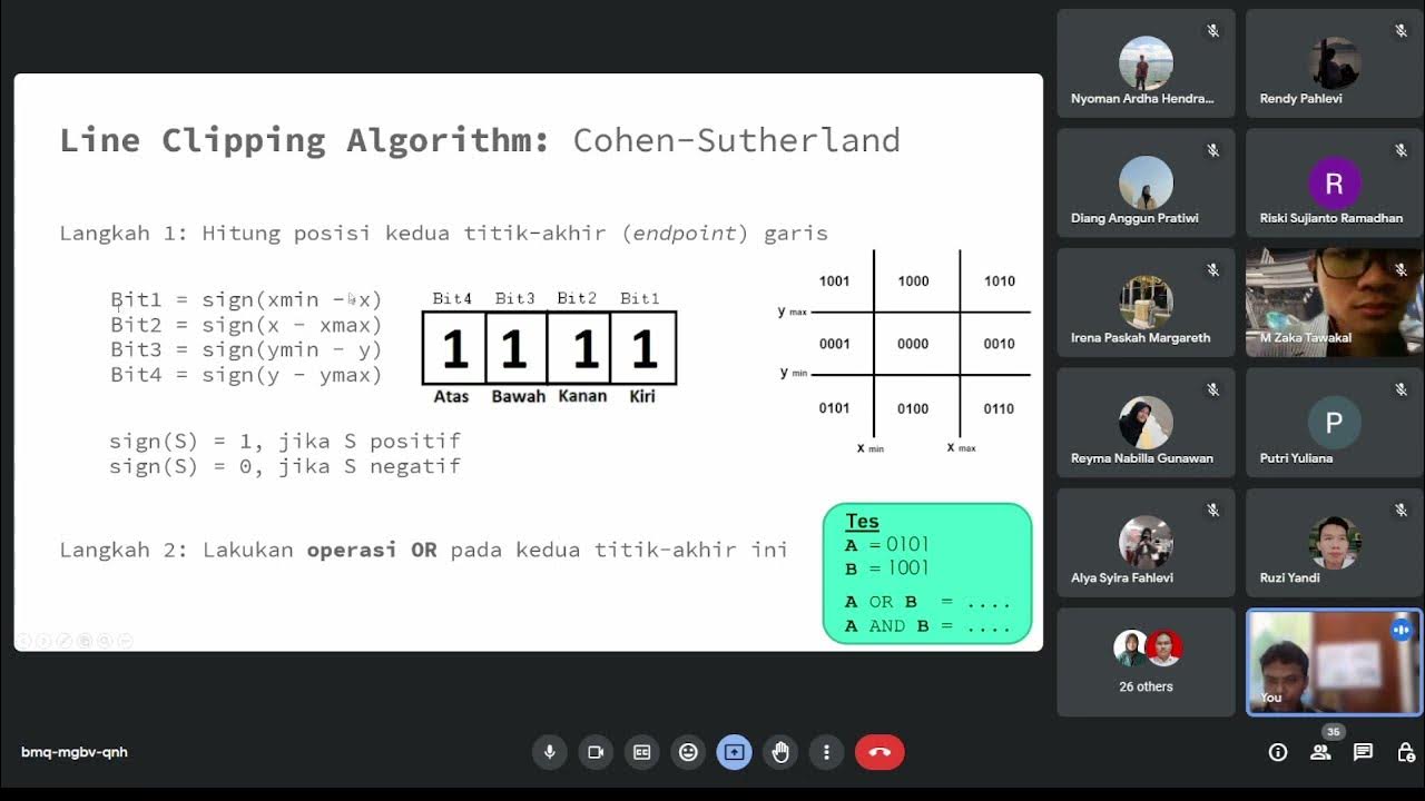 Grafika Komputer 06 - Line Clipping: Cohen-Sutherland Algorithm - YouTube