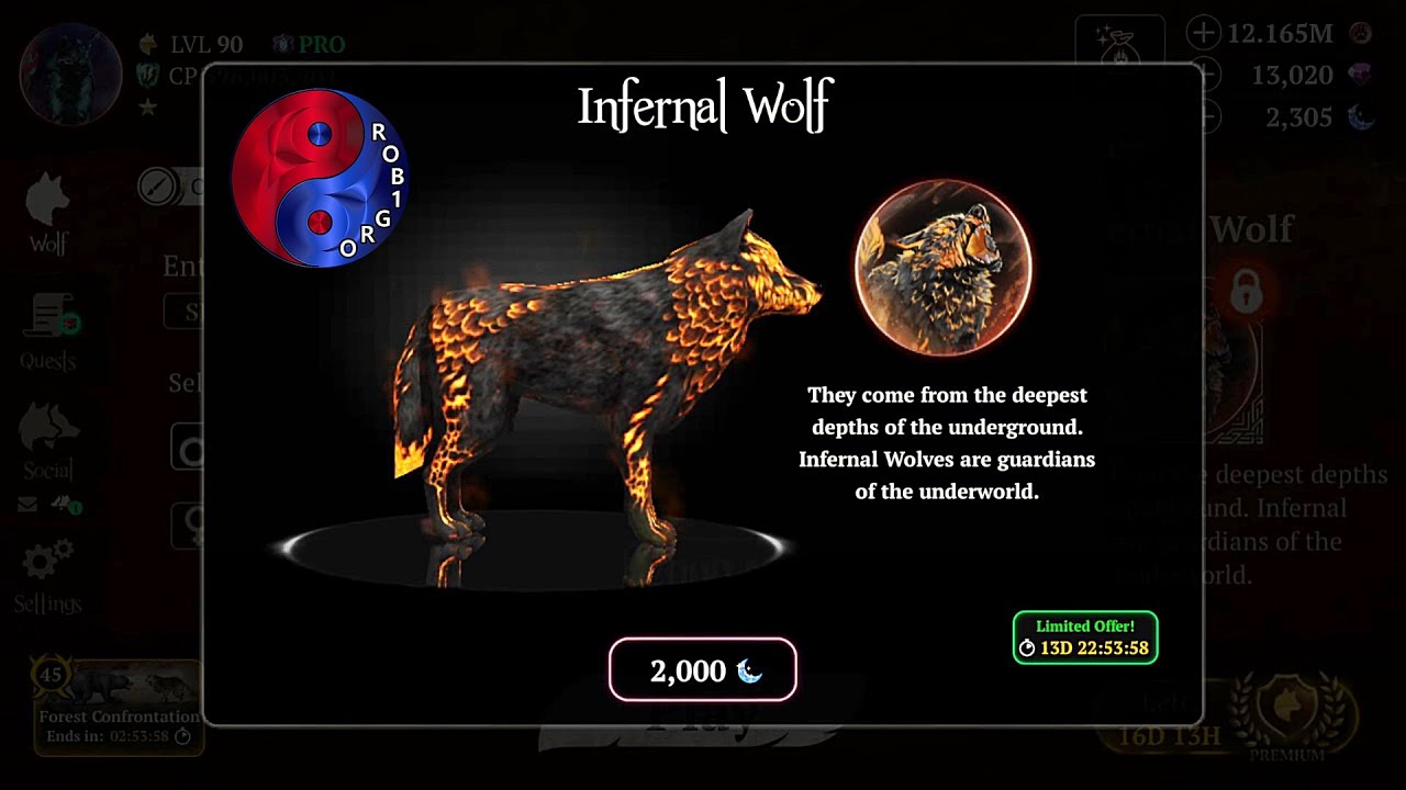 The Wolf🐺Infernal🔥New🐾Skin - YouTube