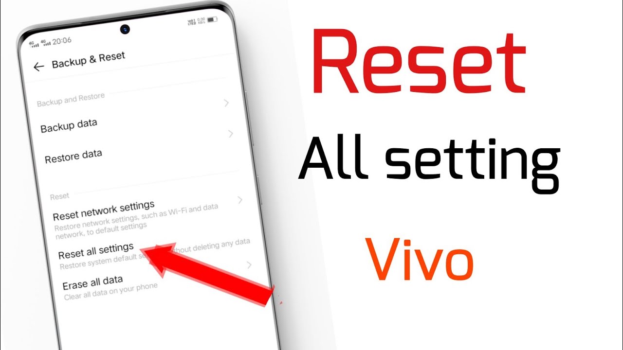 how to reset settings in vivo y11 - YouTube