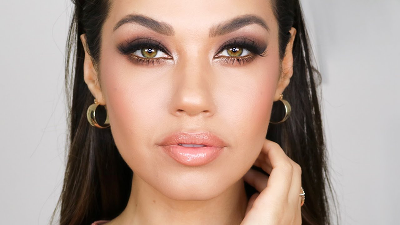 GRWM Easy Night Out Glam Makeup Tutorial | Smashbox Cover Shot Matte ...