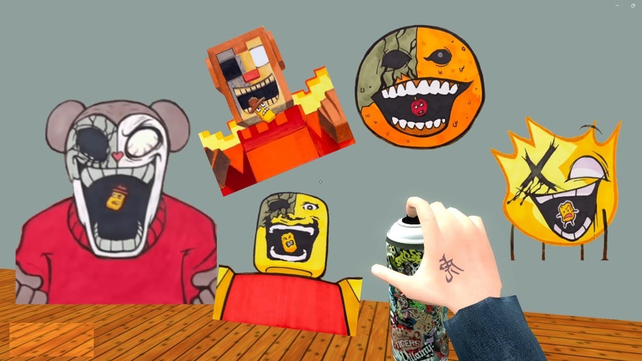 Drawing Graffiti TWIDDLEFINGER Multiverse lyric : Elmo / BFDI / Rotten ...