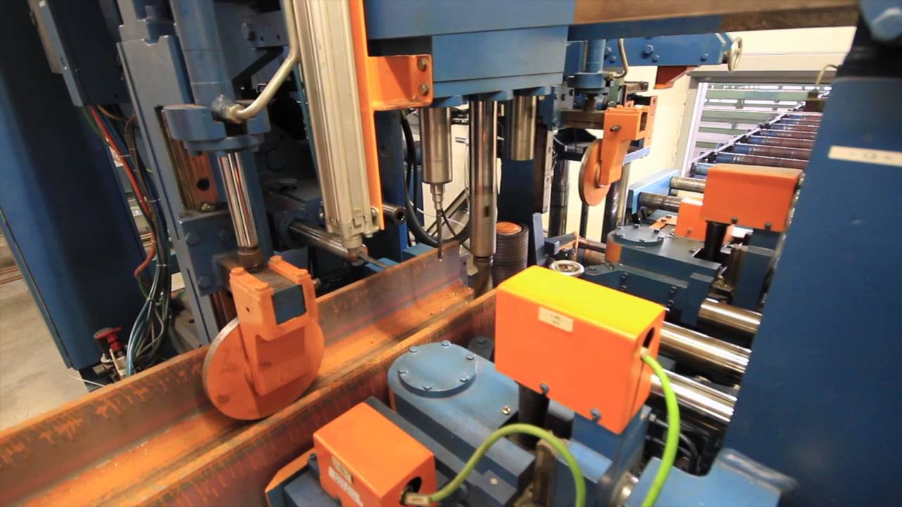 Peddinghaus Saw Drill Line for beam processing - YouTube