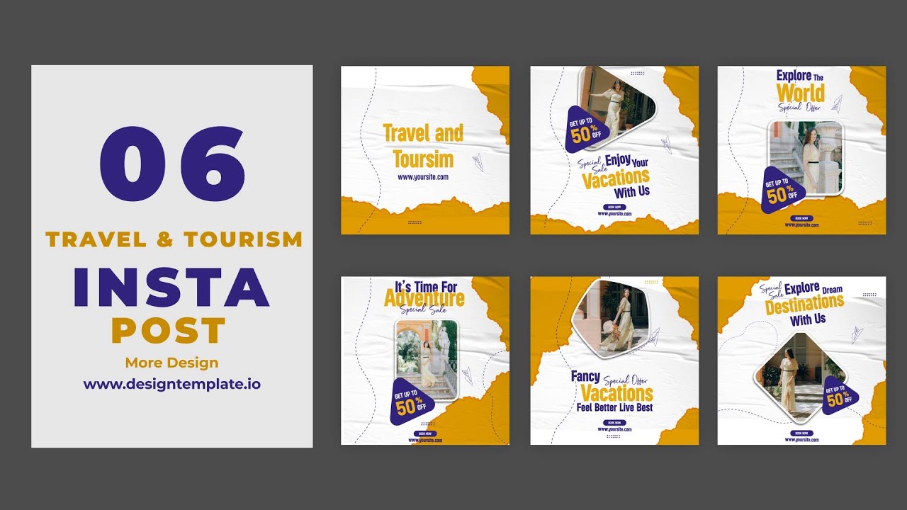 Travel And Tourism Instagram Post After Effects Template | Enjoy ...