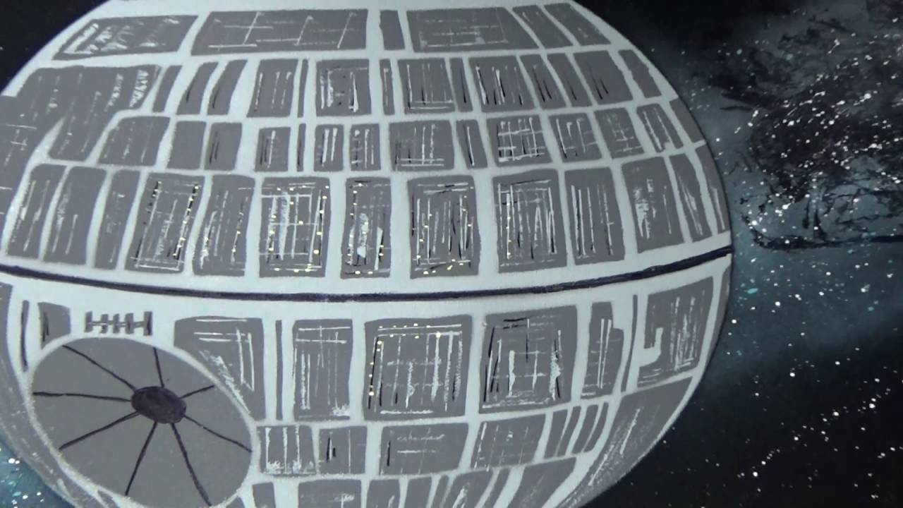 Death Star Rising - Spray paint art by Markus Fussell - YouTube