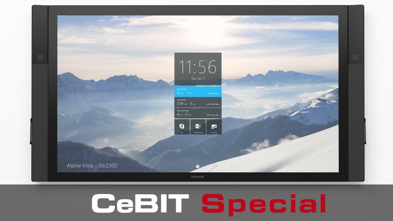 Microsoft Surface Hub - The biggest collaboration device CeBIT 2016 ...
