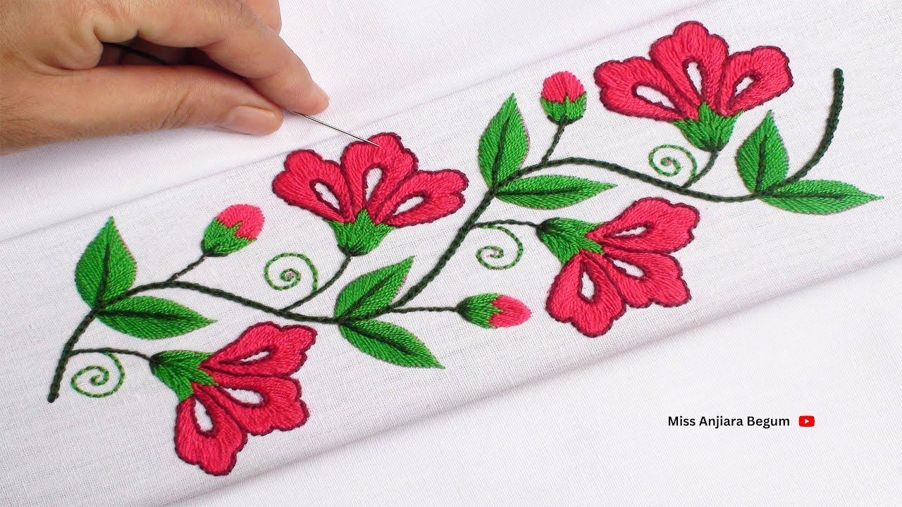 "Beginner Hand Embroidery: Learn Easy Designs in Just Minutes!" - YouTube