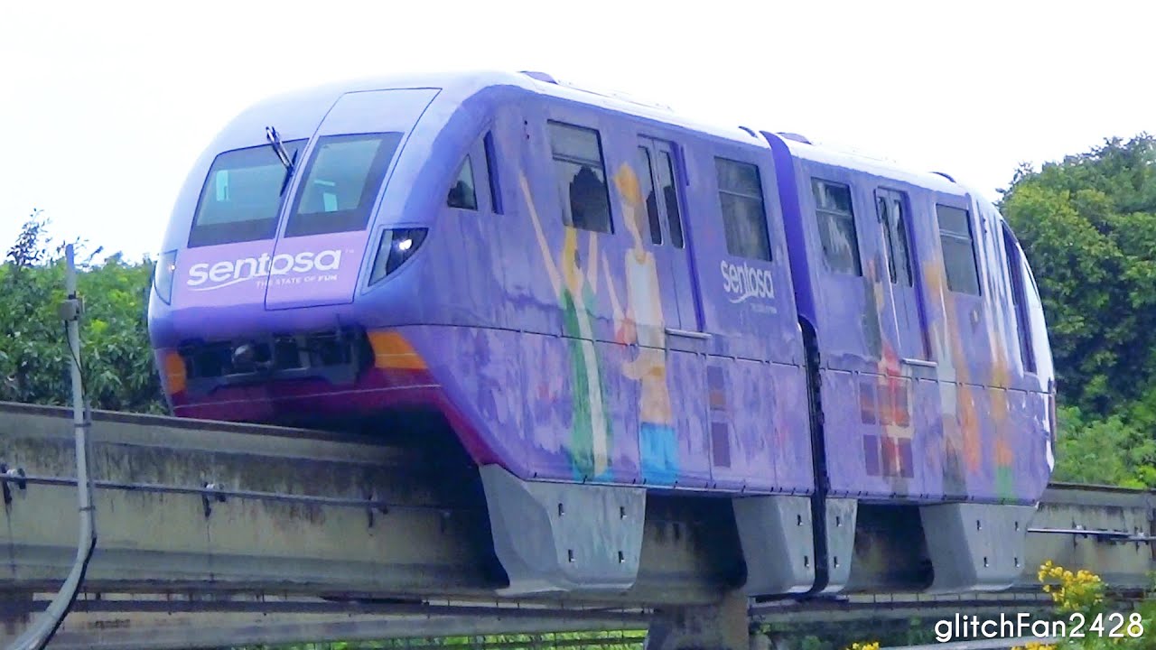 [Sentosa] Purple Monorail from SE4 Beach to SE1 VivoCity - Hitachi ...
