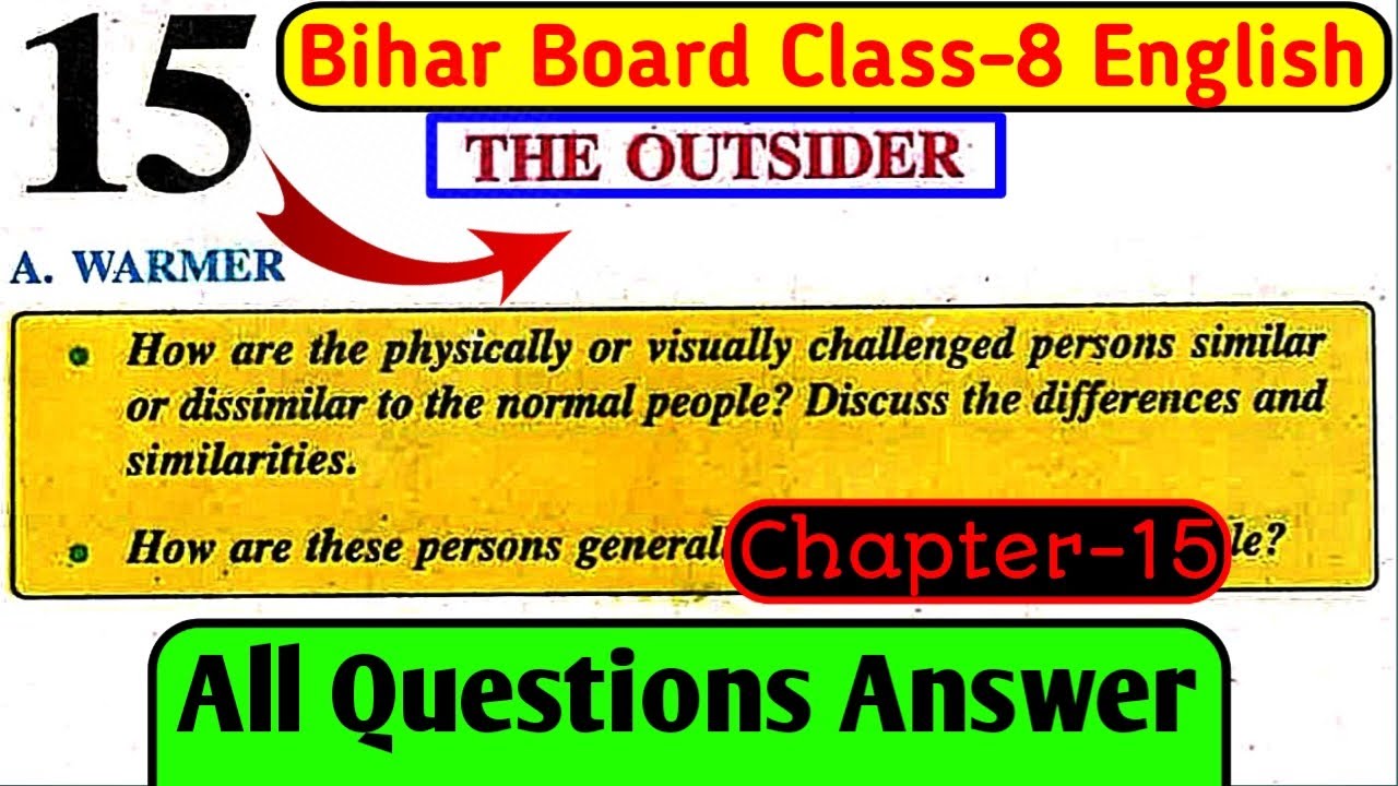 class 8 english chapter 15 question answer bihar board |class 8 english ...