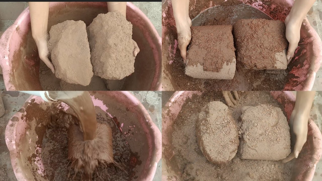 dry crumbling and paste pouring 🤤 messy and yummy video 📸 gritty Red ...