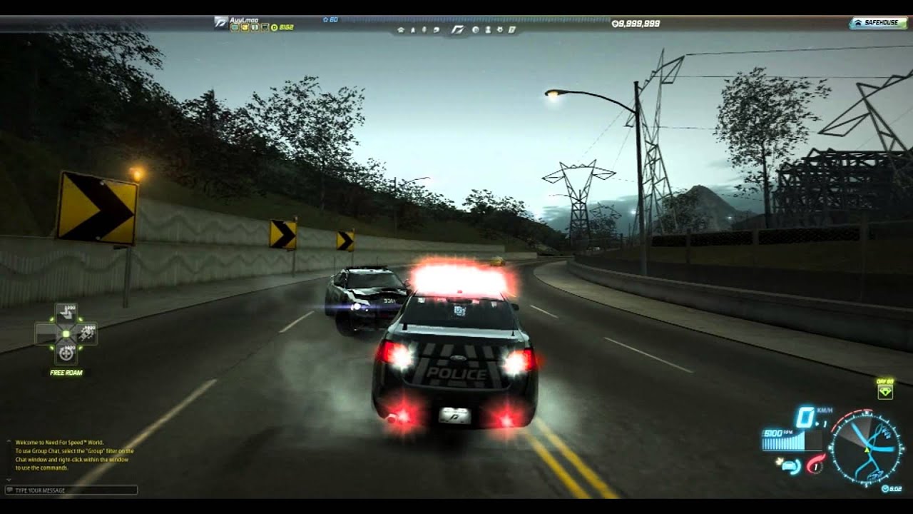NFS World Offline - Cops in Free Roam - YouTube