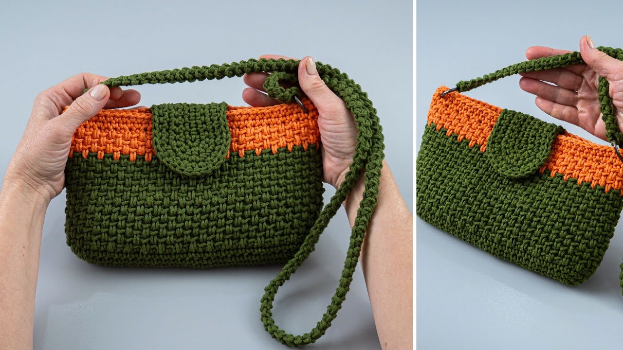 How to crochet an amazing bag easily - step by step tutorial! - YouTube